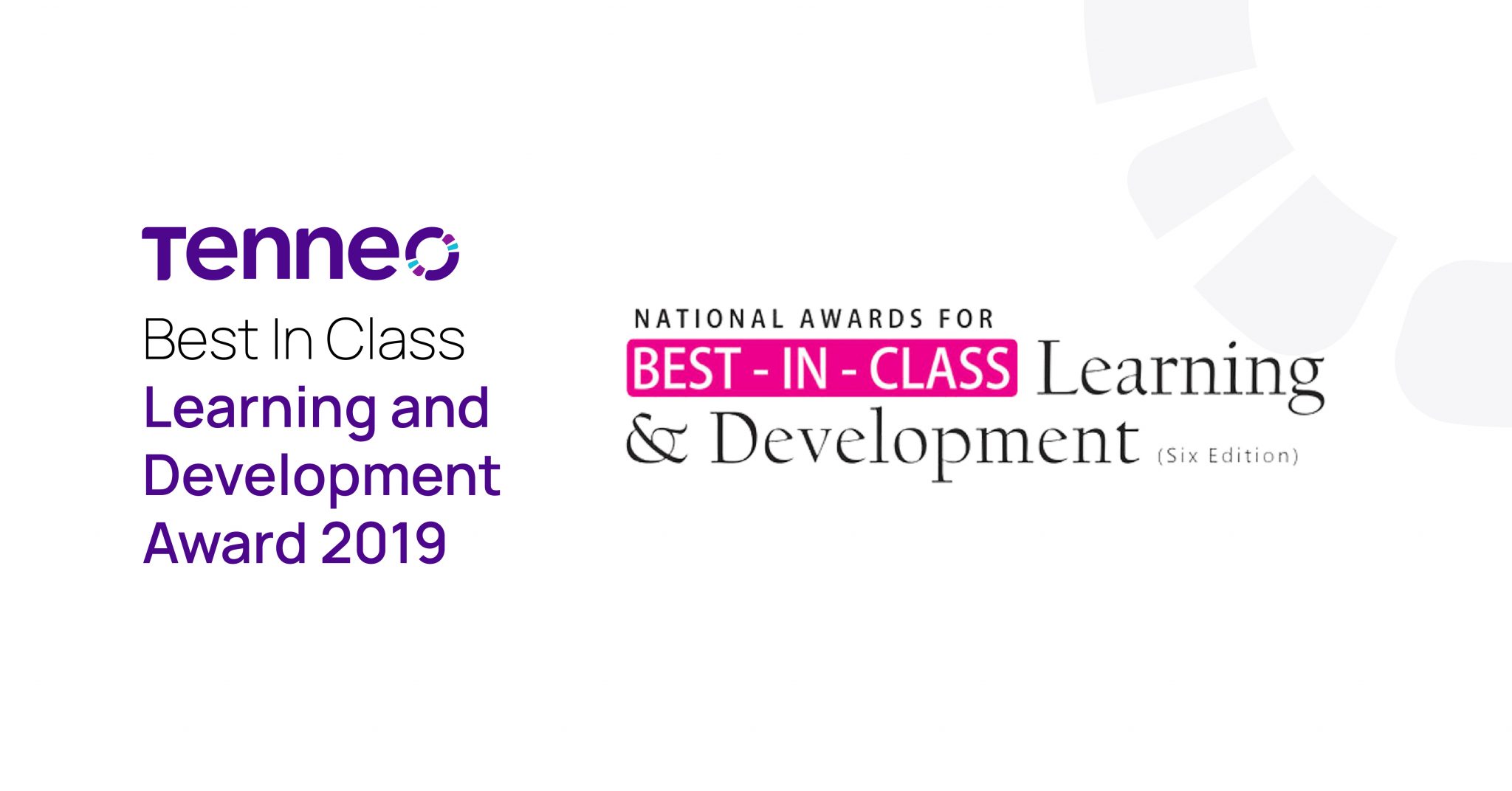 Best In Class Learning & Development Award 2019 - Tenneo